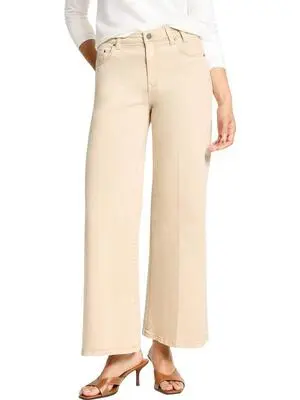NIC+ZOE Joyride Flare Leg Ankle Jeans - Latte