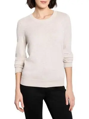 NIC+ZOE Crewneck Cotton Pullover Sweater - Sugar Cookie