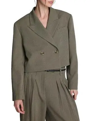 KENNETH COLE Crop Boyfriend Suit Jacket