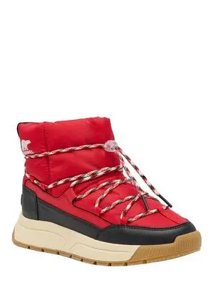 Sorel Whitney Iii Waterproof Short Boot - Bright Red/black