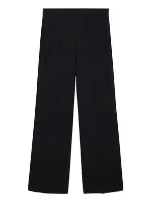 Mango Straight Leg Trousers Black