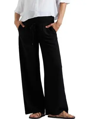 RIPE MATERNITY Shirred Waistband Pants - Black