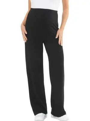 RIPE MATERNITY Cindy Ribbed Pants - Black