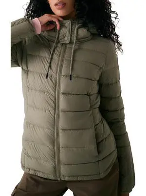 LOLE Emeline Water Repellent 550 Fill Power Down Jacket Hazel