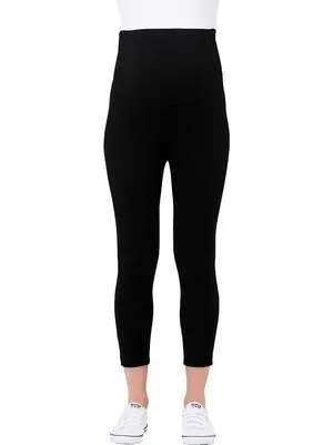 RIPE MATERNITY Organic Over Bump 3/4 Legging - Black