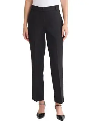 KASPER Pull-on Flare Pants - Black