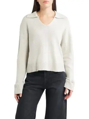 Bella Dahl Johnny Collar Pullover Sweater - Heather Moon