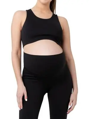 RIPE MATERNITY Tempo Crop Top - Black