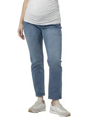 RIPE MATERNITY Hunter Over Bump Crop Jeans - Vintage Wash