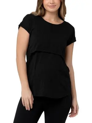 RIPE MATERNITY Richie Nursing Tee - Black