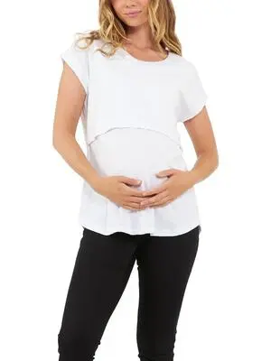RIPE MATERNITY Richie Nursing Tee - White