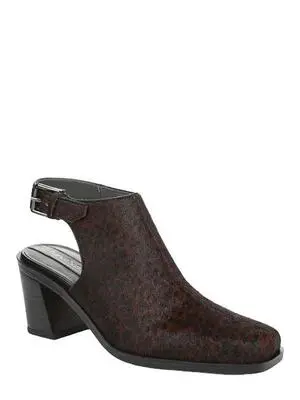Franco Sarto Isadora Slingback Leather Booties - Brown Speckled Print