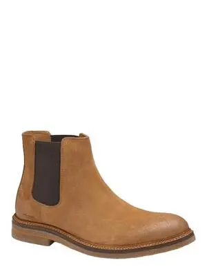Johnston & Murphy Calder Chelsea Boot - Snuff Waxed Suede