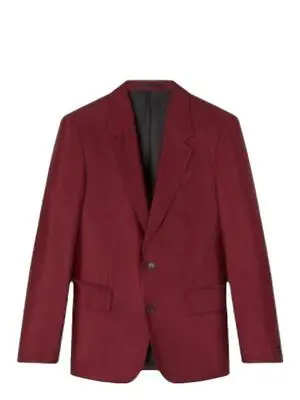 Versace Silk Suit Blazer Formal Jacket - Bordeaux Red