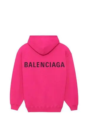 Balenciaga Classic Back Logo Hoodie - Fuchsia Pink
