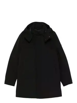 Peuterey Stand-collar Hooded Coat - Black