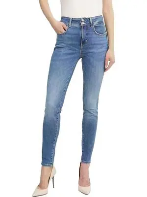 Guess Logo-patch Skinny Jeans - Blue