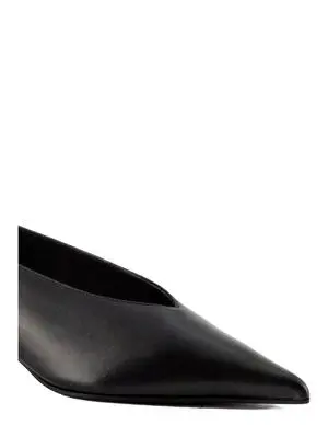 LELLA BALDI 30mm Pointed-Toe Leather Pumps