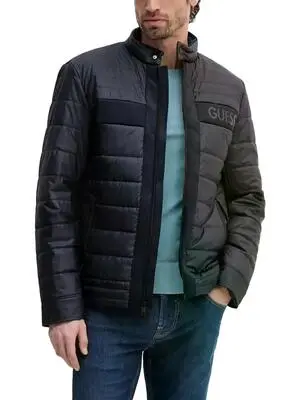 Guess Quilted Logo Jacket - Blue