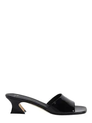 GIUSEPPE ZANOTTI 45mm Solhene Leather Sandals - Black