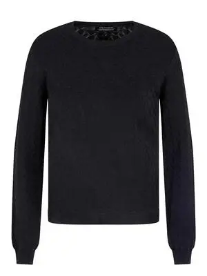 Armani Exchange Monogram-knit Top - Black