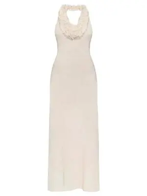 AYA MUSE Wren Halterneck Maxi Dress - Neutrals