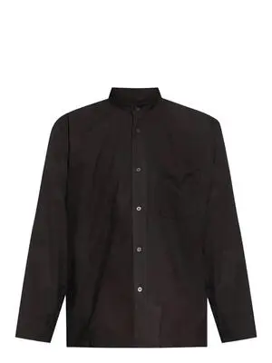 Issey Miyake Mandarin-collar Pocket Shirt - Black