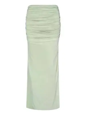 ENTIRE STUDIOS Surge Draped Maxi Skirt - Green