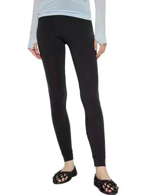 Issey Miyake Speckled Elastic-waistline Leggings - Black
