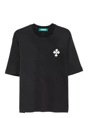 BARROW Cross-embellished Cotton T-shirt - Black