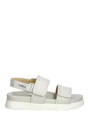Furla Logo-plaque Platform Sandals - Neutrals