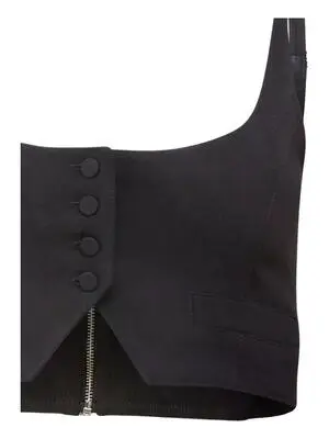 Fleur Du Mal Maxwell Button-fastening Vest - Black