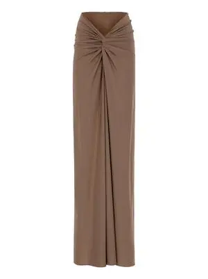 THE NEW ARRIVALS ILKYAZ OZEL Jasmine Long Skirt - Brown