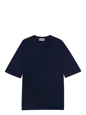 John Smedley Round-neck Short-sleeve T-shirt - Blue