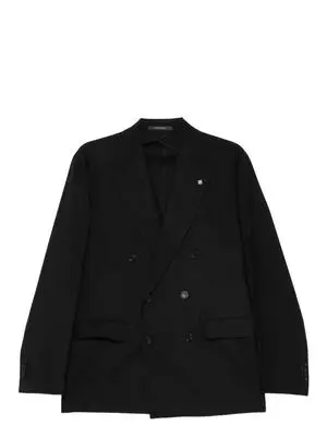 Tagliatore Double-breasted Wool Suit - Black