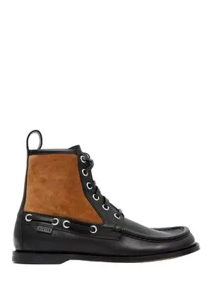 Loewe Campo Lace-up Boots - Black