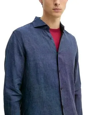 JOOP! Long-sleeve Linen Shirt - Blue
