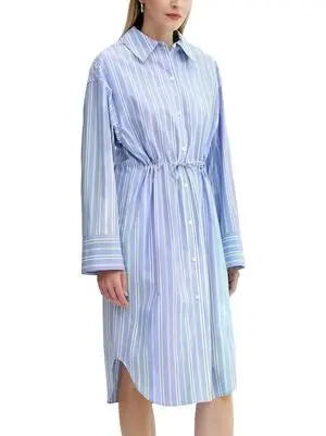 SAMSOE SAMSOE Sacatan Striped Shirt Dress - Blue