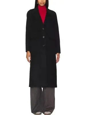 Rails Peak-lapel Single-breasted Coat - Black