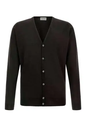 John Smedley Button-cuffed Merino Wool Cardigan - Brown