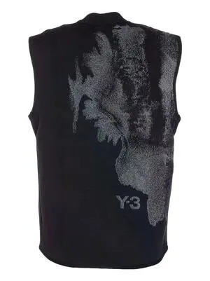 Y3 Zip-front Sleeveless Vest - Black
