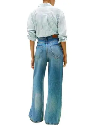 Tommy Hilfiger High-waisted Wide-leg Jeans - Blue