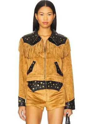 Show Me Your Mumu Wilson Jacket - Sepia Faux Suede