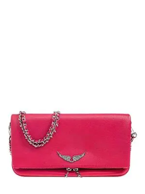 Zadig&Voltaire Rock Leather Clutch Pink