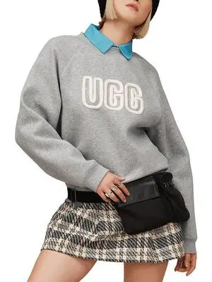 UGG Logo Crewneck Sweatshirt - Grey Heather