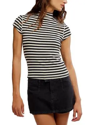 Free People We The Free Lola Stripe Tee - Bw Stripe