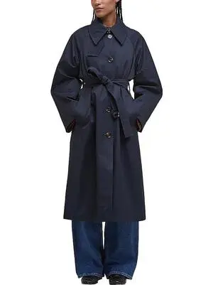 Barbour Robyn Trench Coat - Dark Navy/