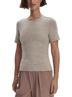 Varley Regina Fitted Tee - Taupe Marl