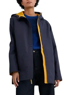 SEASALT CORNWALL Reversible Raincoat - Sunglow And Black
