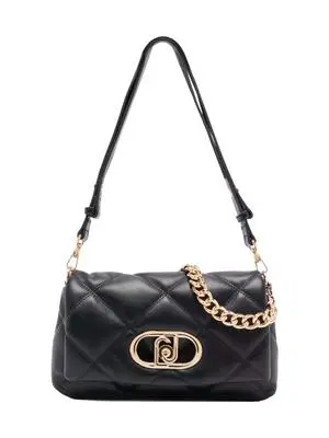 Liu Jo Quilted Logo-plaque Shoulder Bag - Black